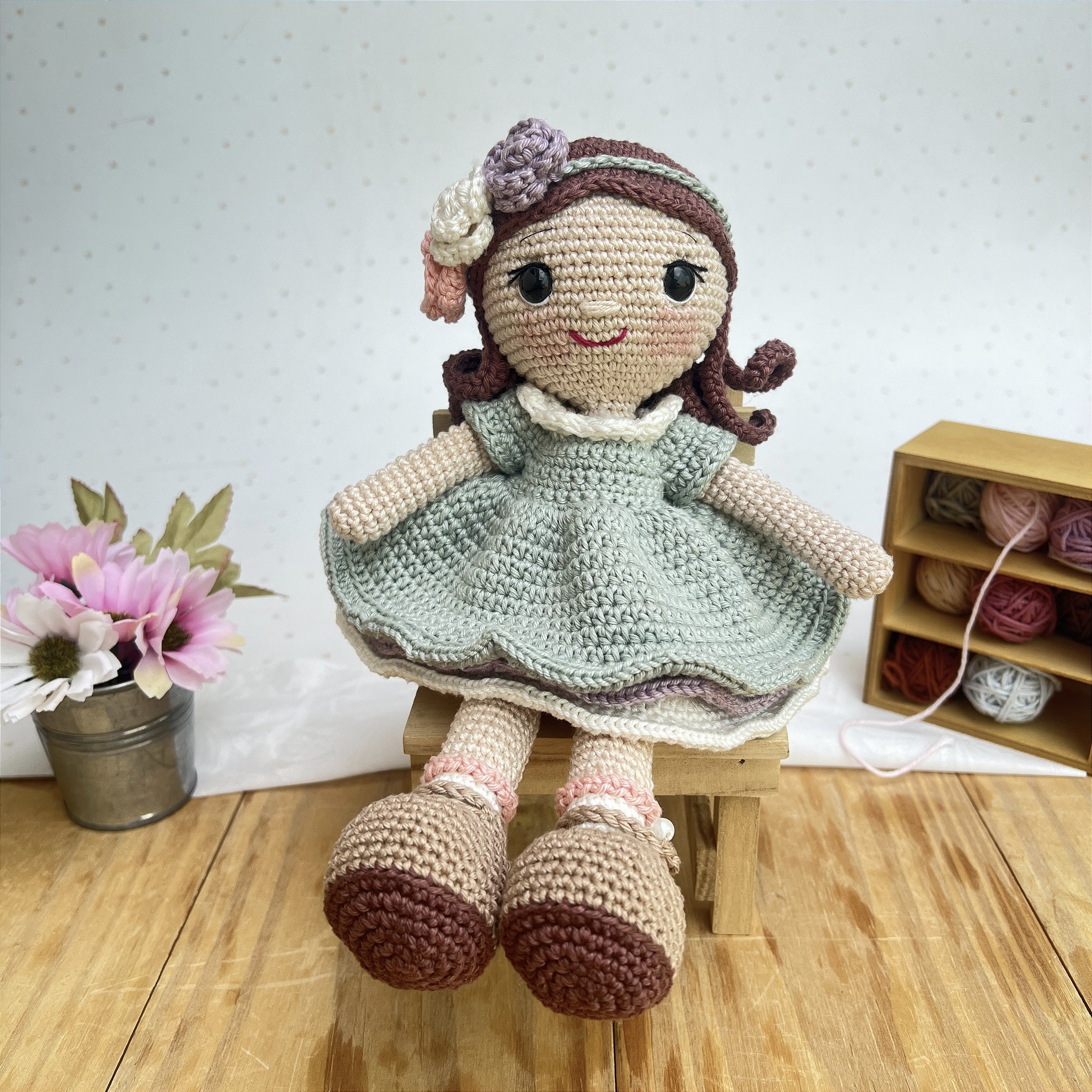Boneca Flora - Ternura Amigurumi