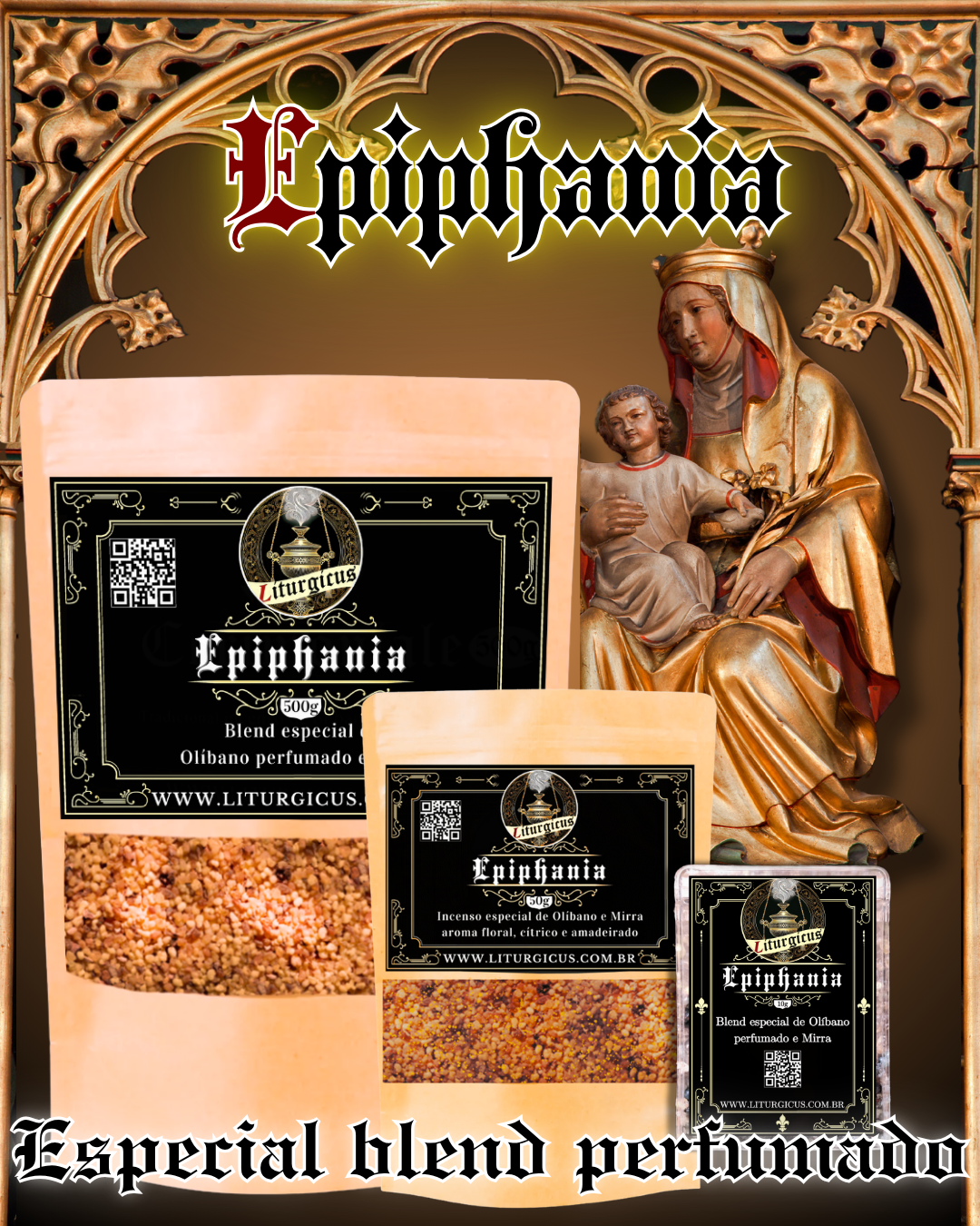Incenso Liturgicus Epiphania - Embalagem econômica 500g - especial ...