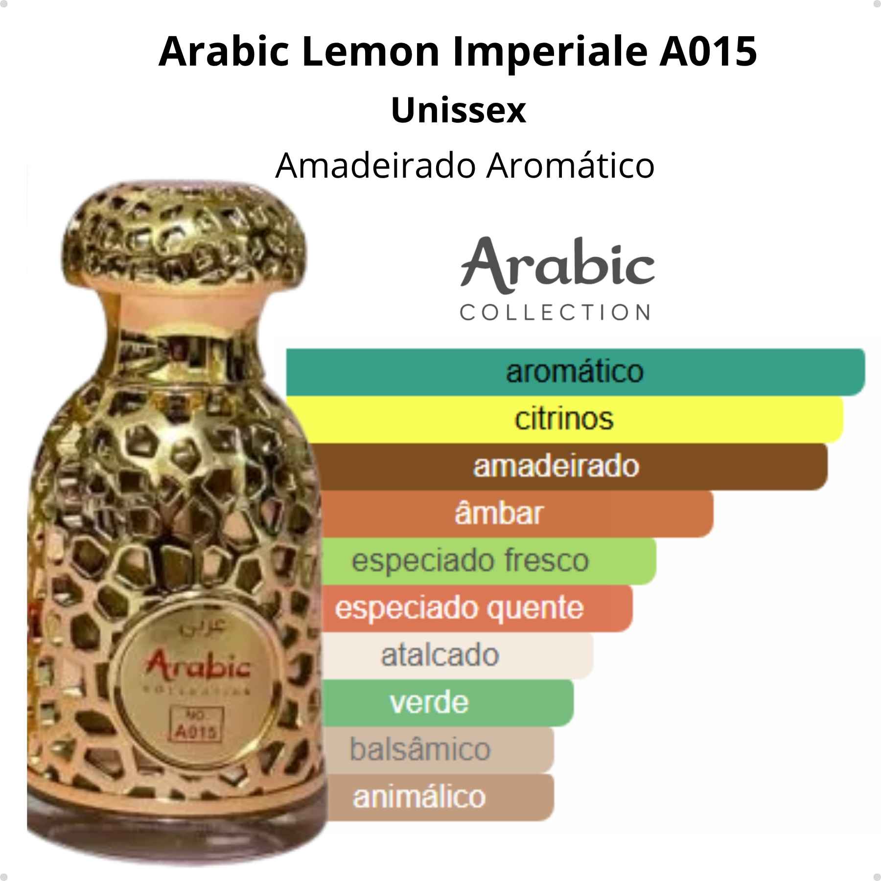 Perfume Arabic Lemon Imperiale A015 - Unissex 25ml - Brand Collection