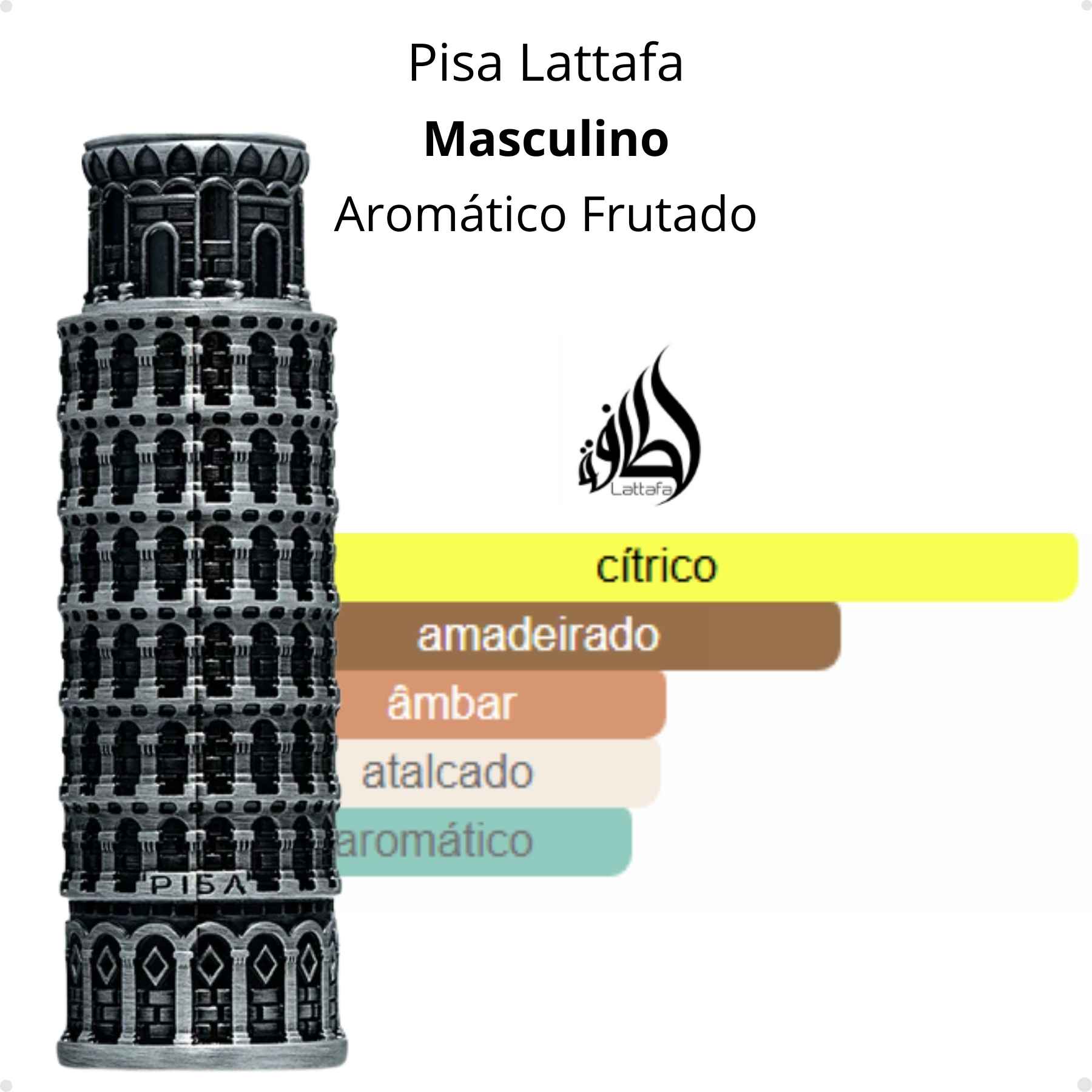 Perfume Arabe Pisa Lattafa Masculino EDP 100ml - Brand Collection