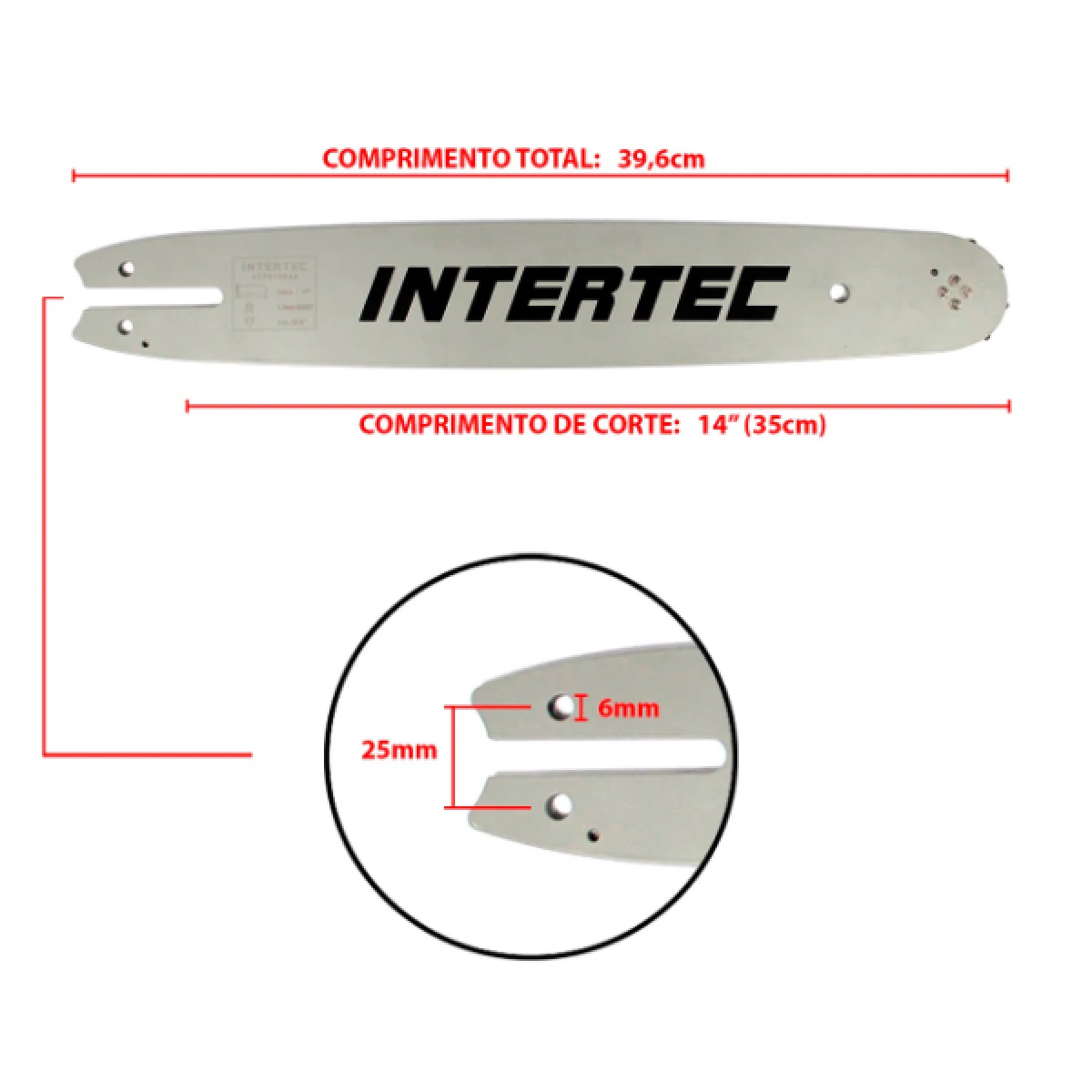 Sabre Para Motosserra 35cm Stihl MS 170 180 250 Intertec - Mais Ferramentas