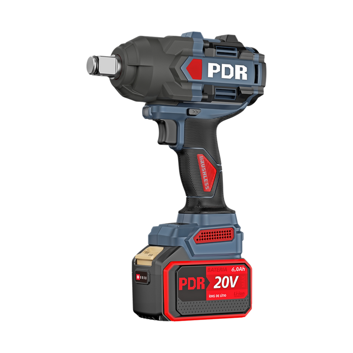 Chave de Impacto Brushless 3/4 20V 6,0Ah 1700Nm PDR PRO-B1080 - Mais Ferramentas