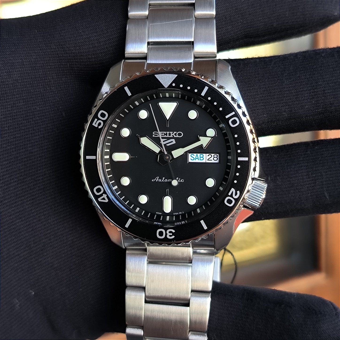 Relógio New Seiko 5 Sports Automático SRPD55B1 P1SX - Relojoaria São ...