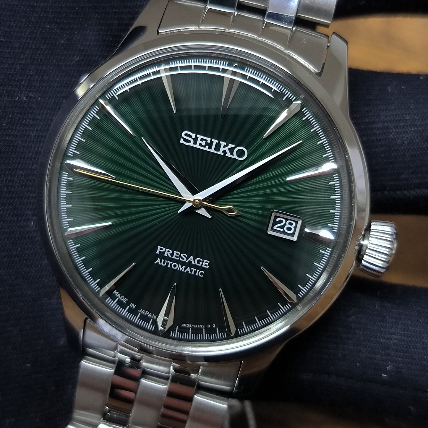 Relógio Seiko Presage SRPE15J1 Cocktail Mockingbird Automático Japonês ...