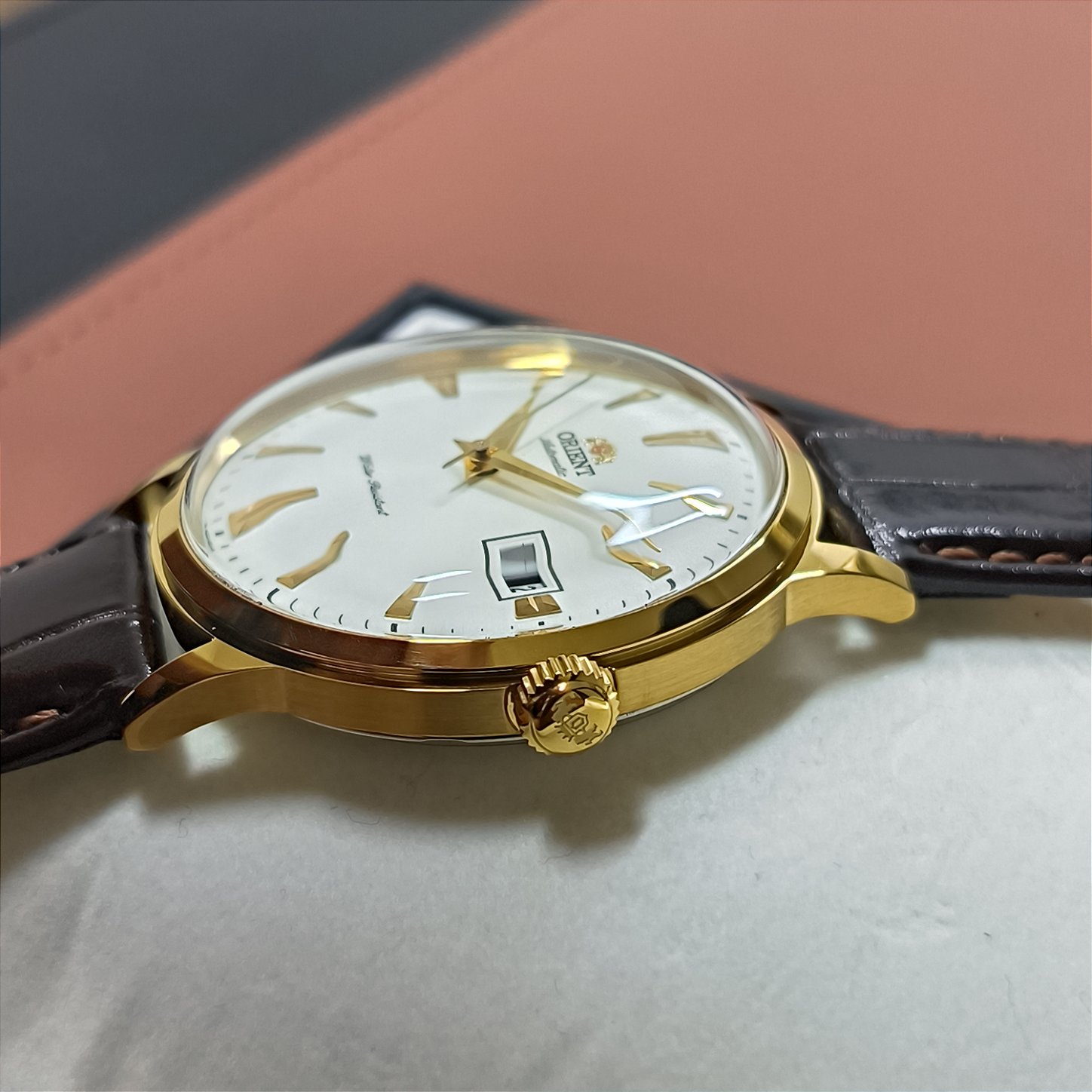 Relógio Orient Bambino FAC00002W0 Automático Versão 1 Dourado ...