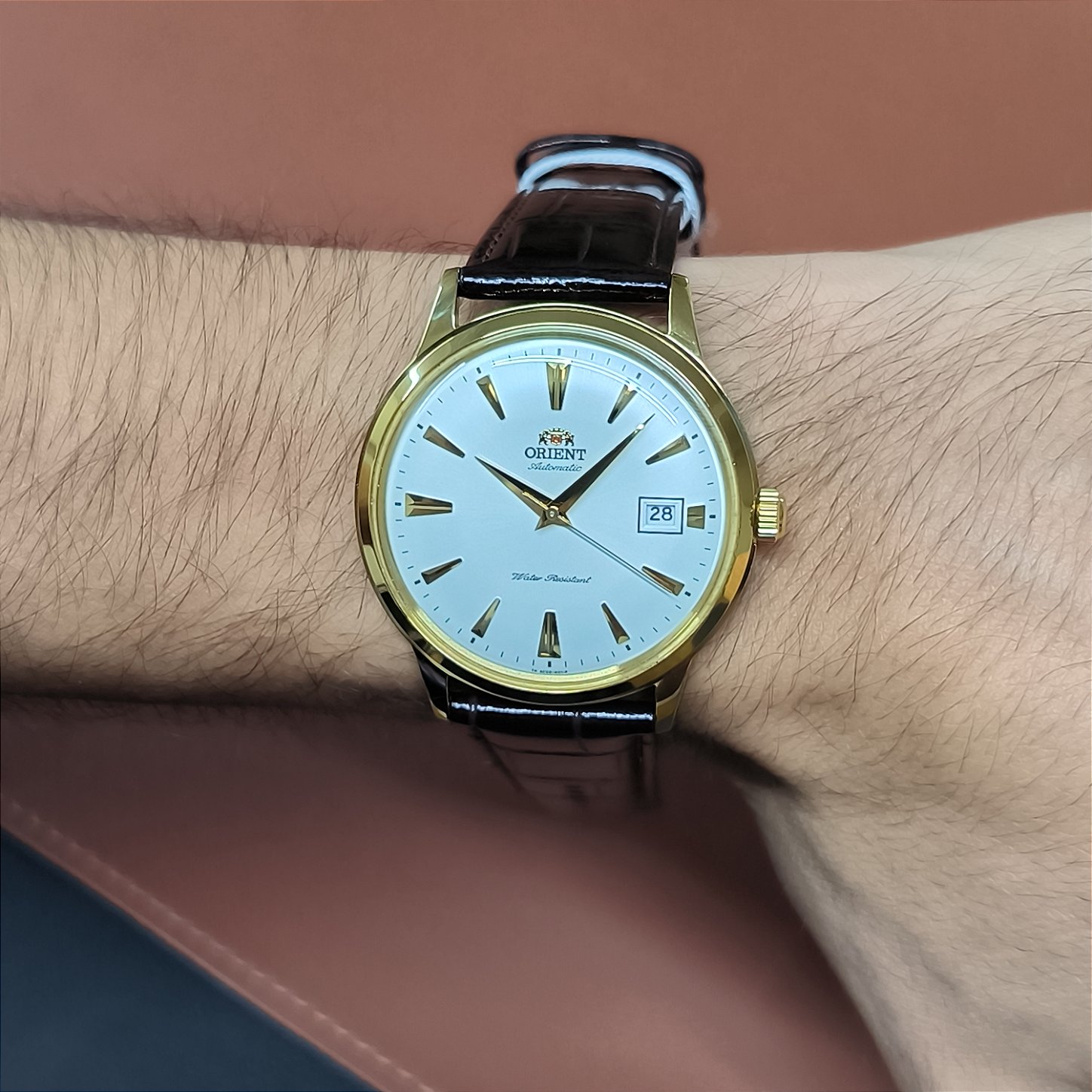Relógio Orient Bambino FAC00002W0 Automático Versão 1 Dourado ...