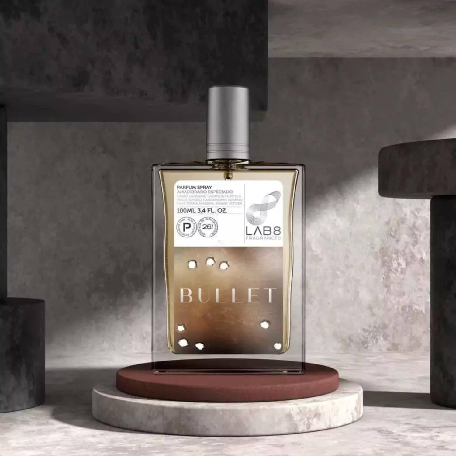 Perfume Masculino Lab 8 Bullet 100ml Parfum 26% Essência LAB8 - Blouse Arts