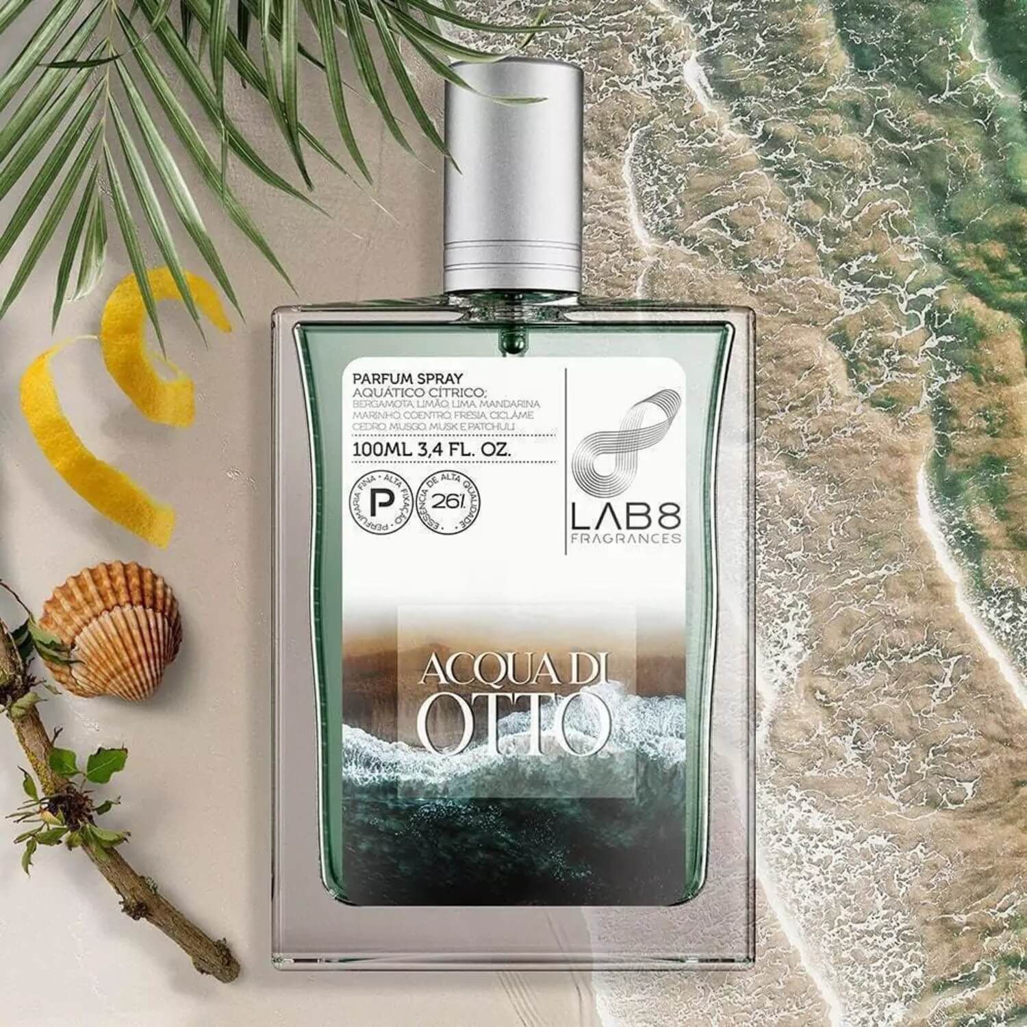 Perfume Masculino Lab 8 Acqua di Otto 100 ml Parfum 26% Essência LAB8 - Blouse Arts