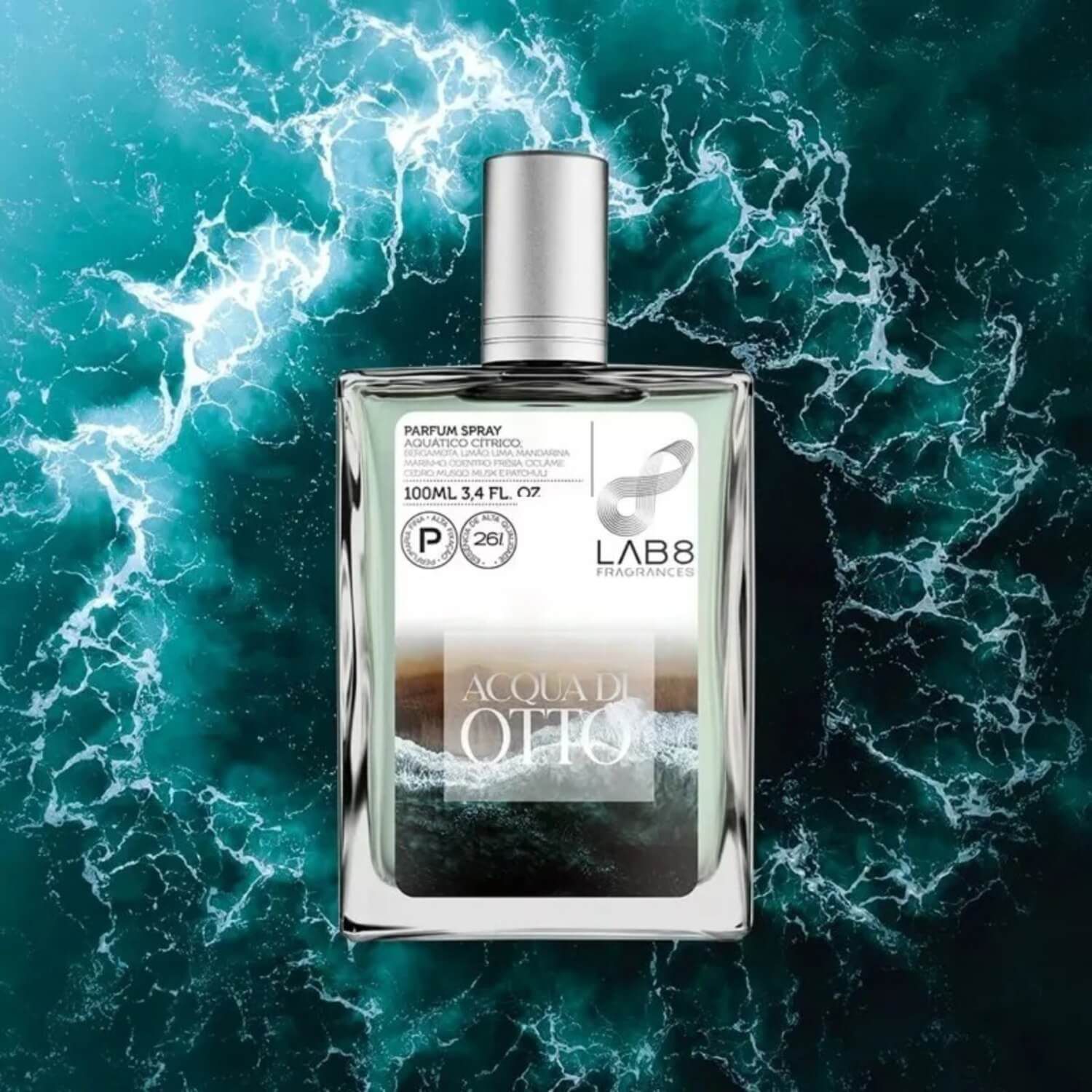 Perfume Masculino Lab 8 Acqua di Otto 100 ml Parfum 26% Essência LAB8 ...