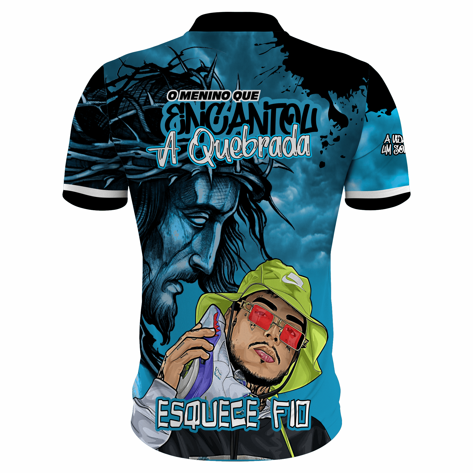 Camiseta de Quebrada Azul Homenagem MC Kevin Esquece Fio - Blouse Arts