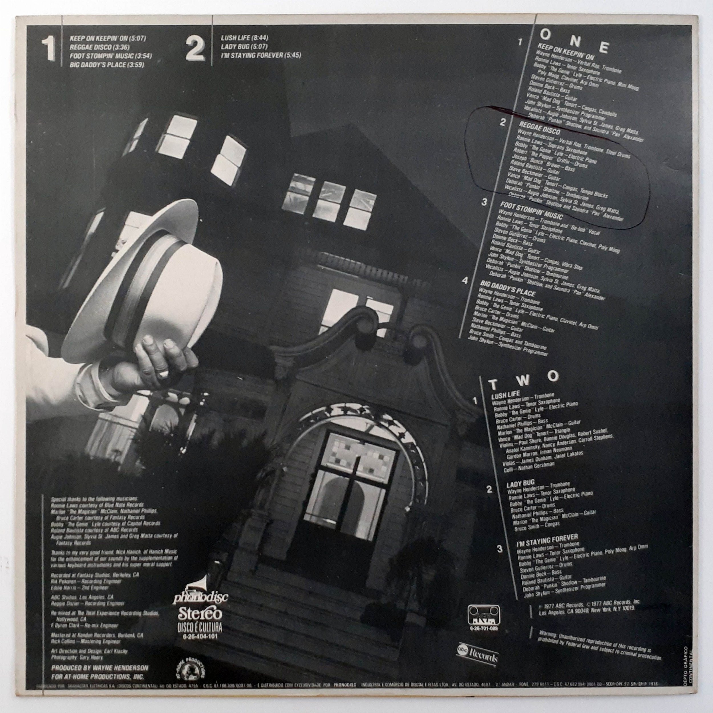 LP Wayne Henderson - Big Daddy's Place - Disco de Vinil - Hm - Sua loja ...