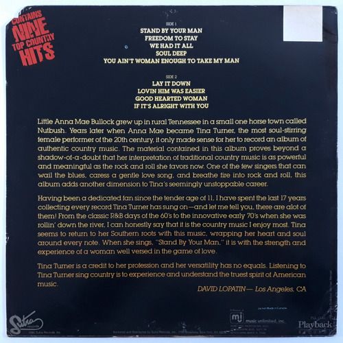 LP Tina Turner - Stand By Your Man - Vinil - Importado - Hm - Sua loja ...