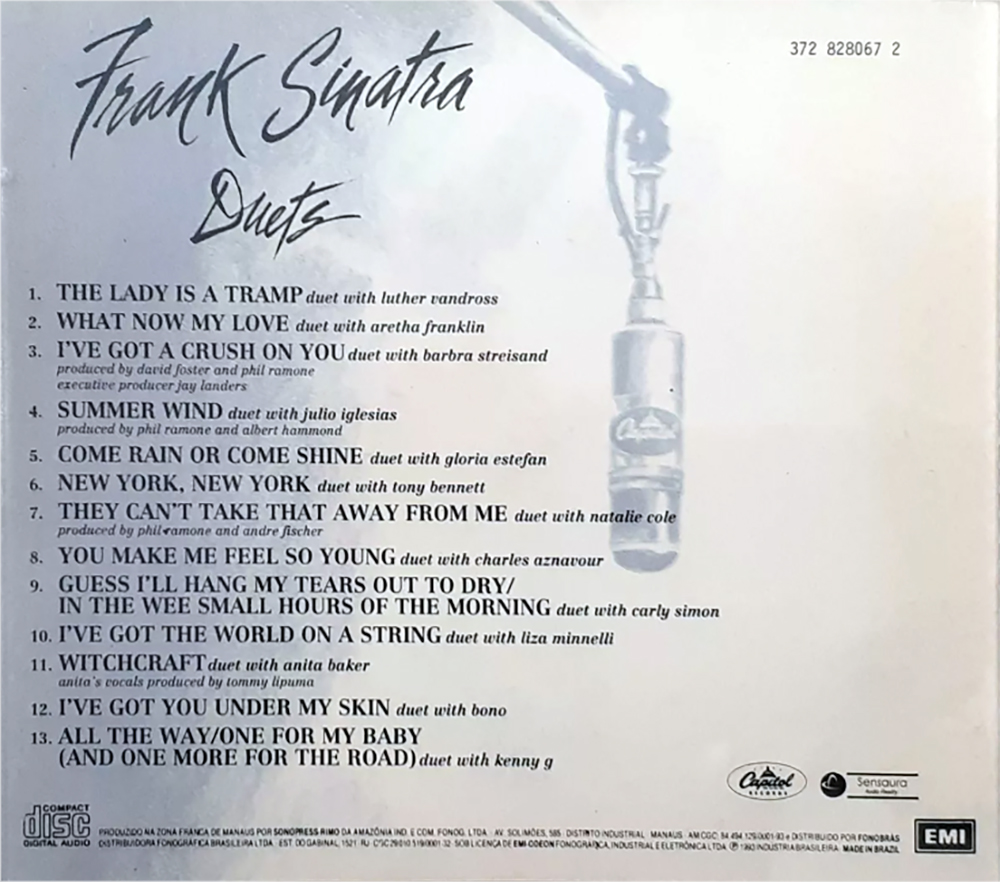 CD Frank Sinatra - Duets 1993 - Hm - Sua loja de discos online
