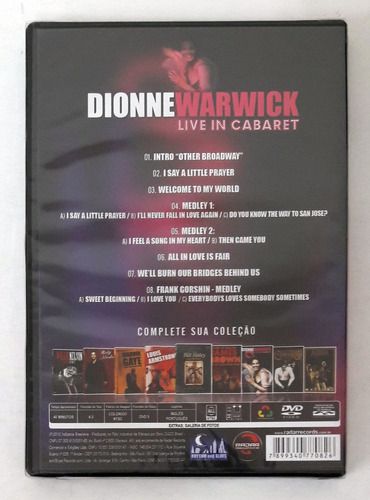 Dvd Dionne Warwick Live In Cabaret Novo - Sua loja de discos online
