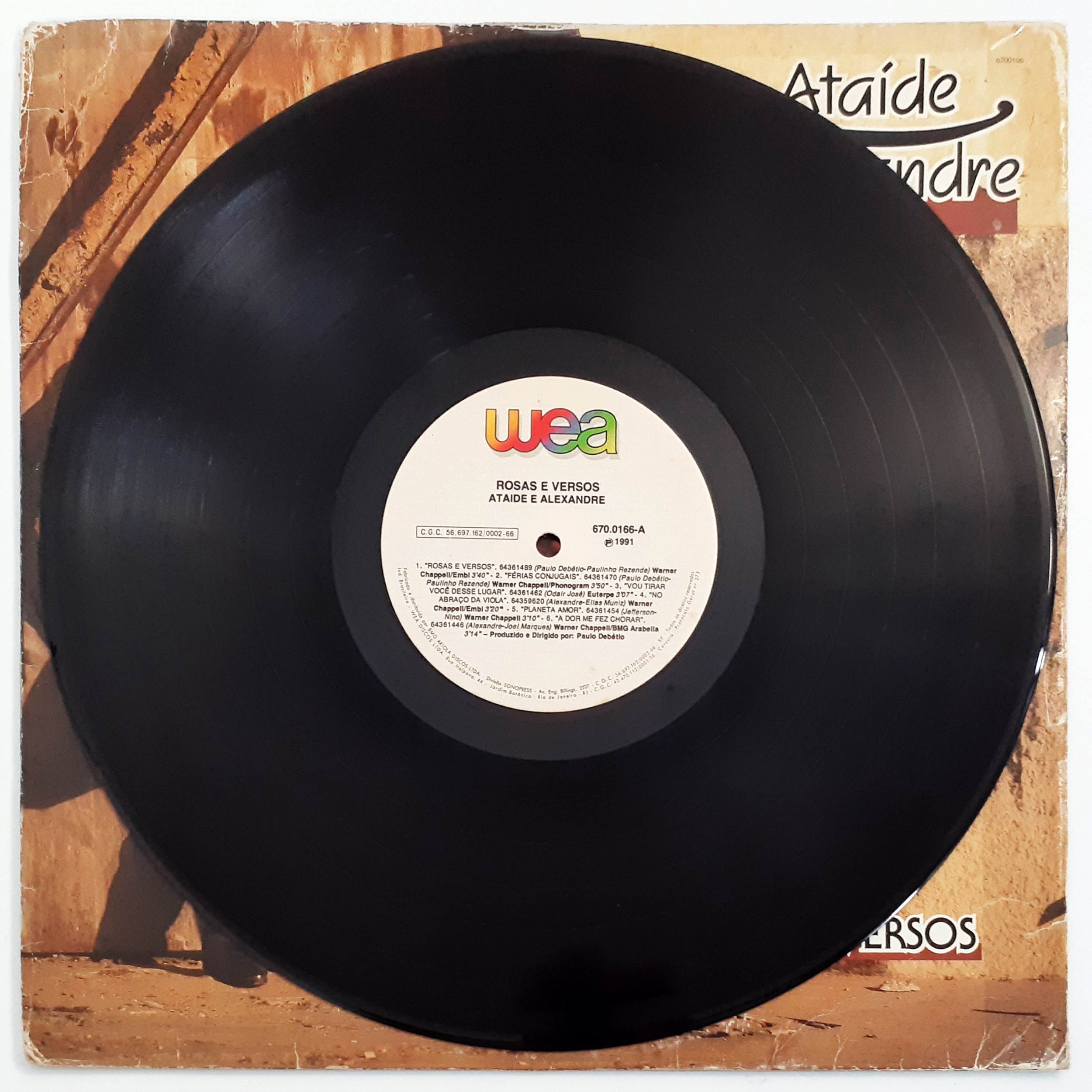 LP Ataíde e Alexandre Rosas e Versos 1991 Disco Vinil - Hm - Sua loja ...