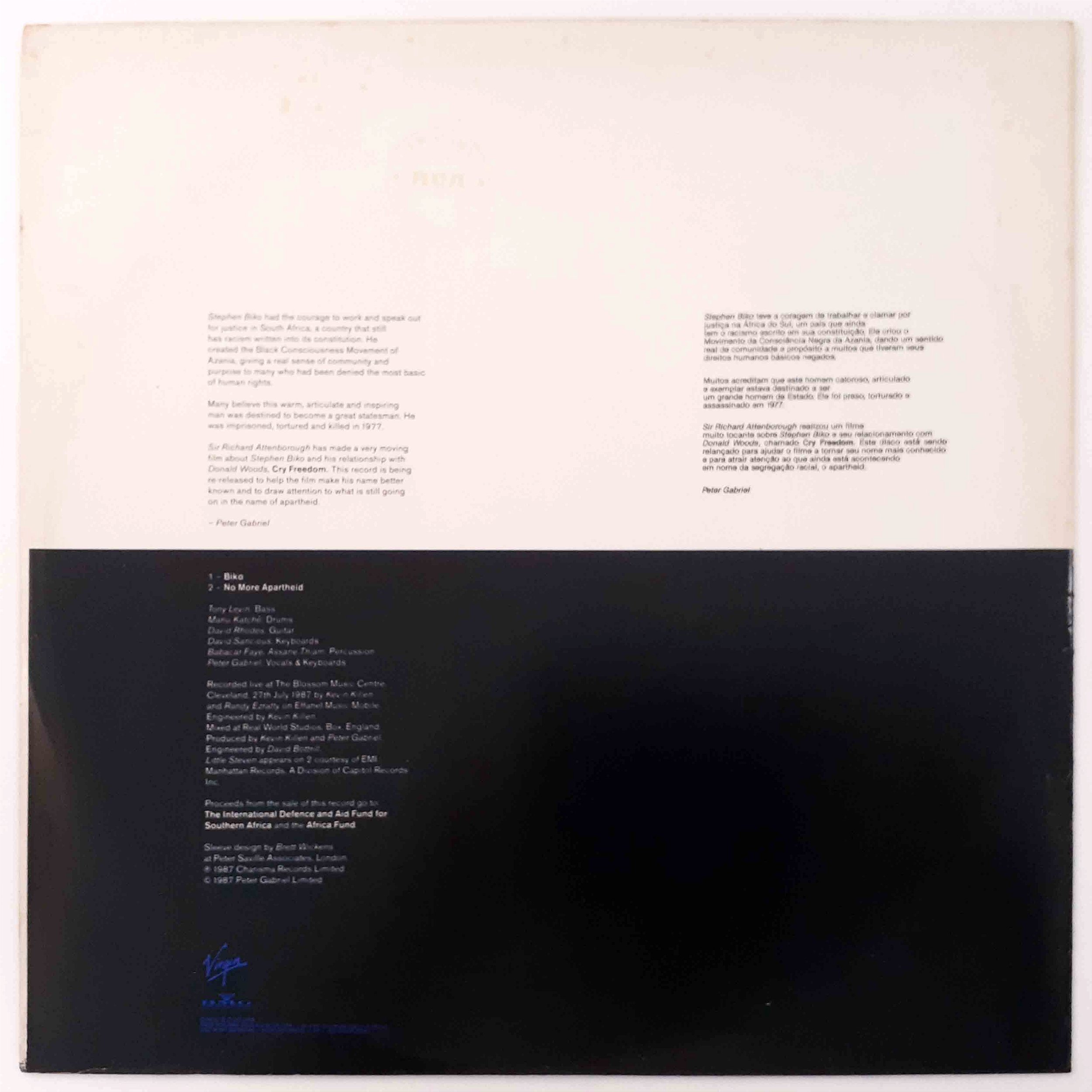LP Peter Gabriel - Biko Disco Vinil Single Amostra 1988 - Hm - Sua loja ...