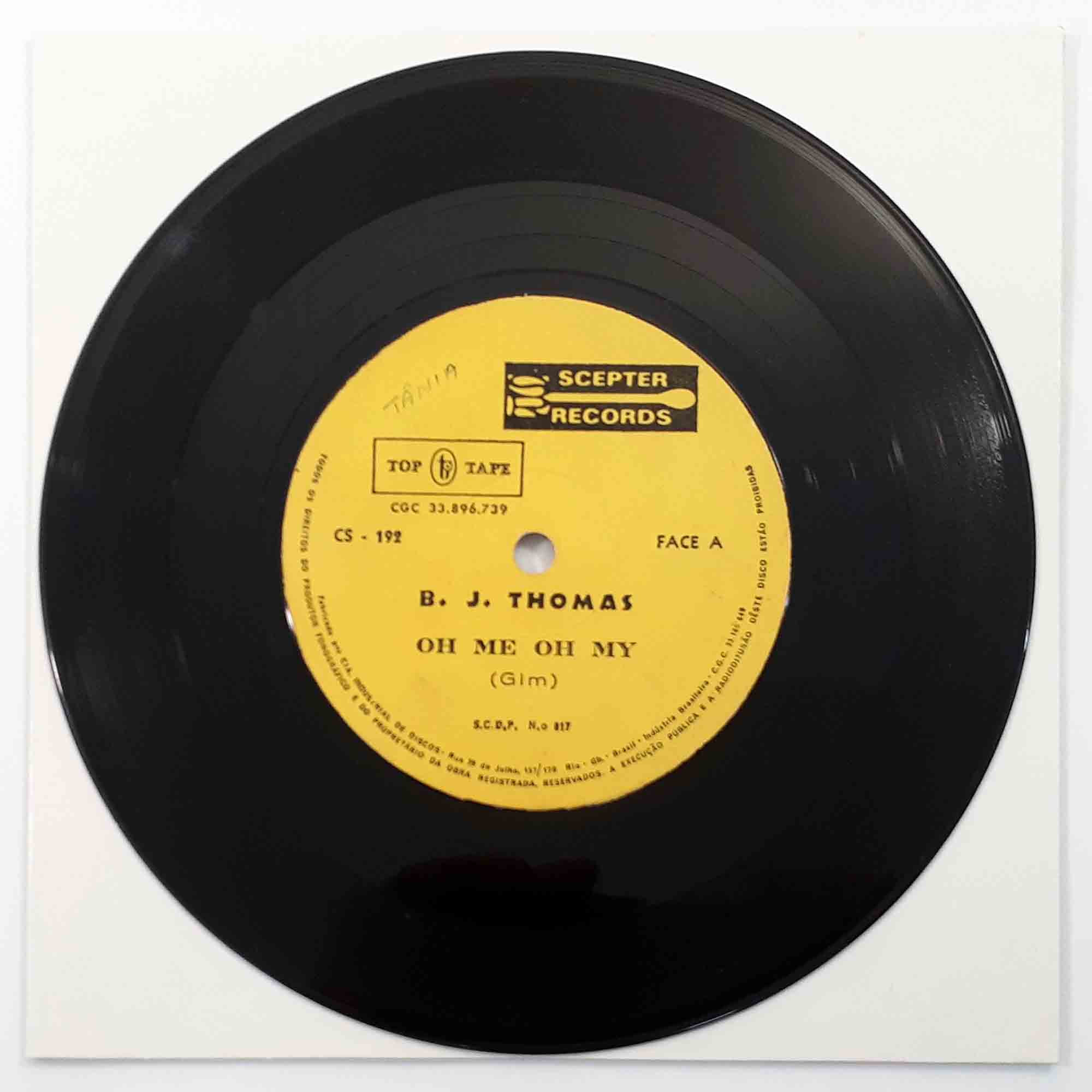 Compacto BJ Thomas - Oh Me Oh My - Disco Vinil - 1970 - Hm - Sua loja ...