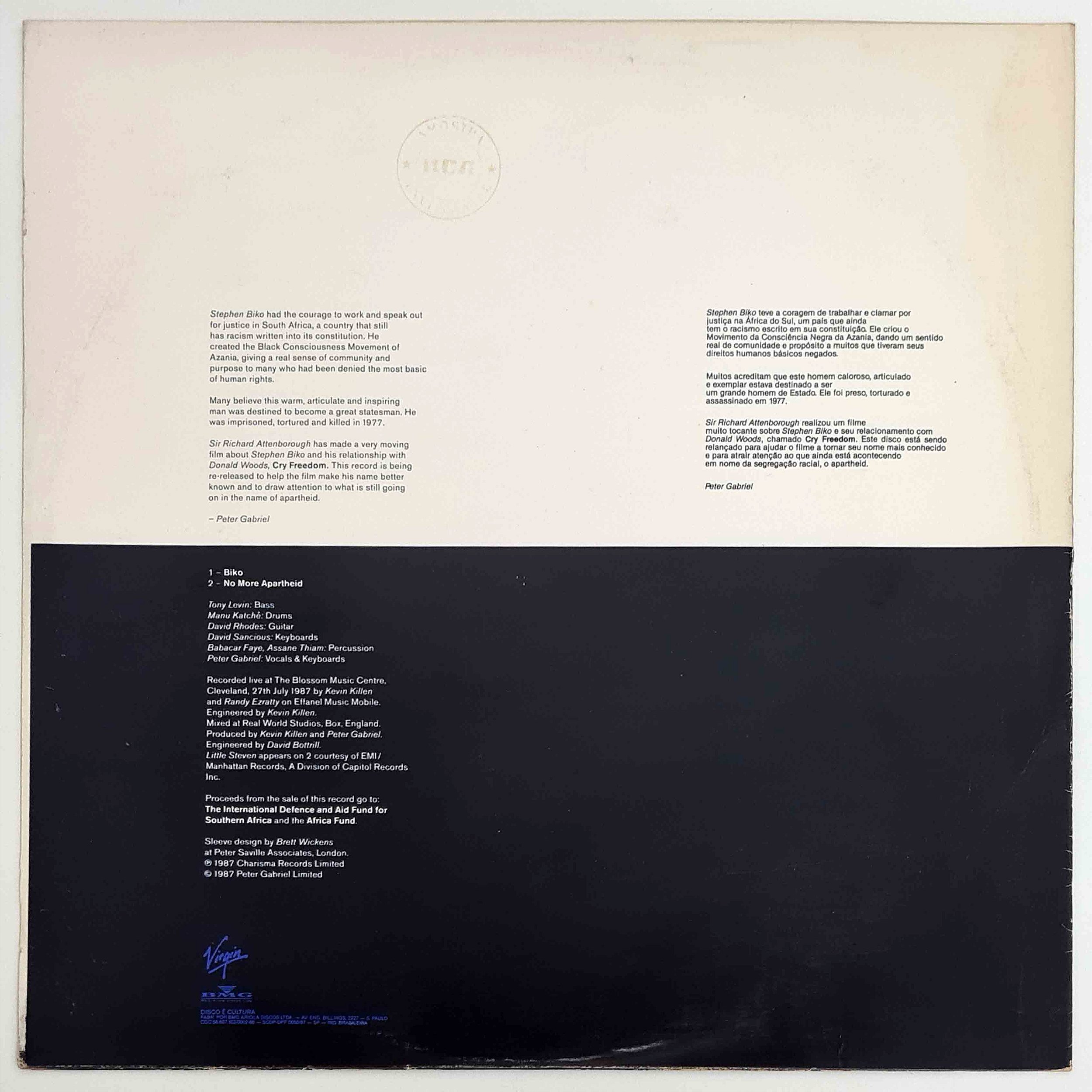 LP Peter Gabriel - Biko Disco Vinil Single Amostra 1988 - Hm - Sua loja ...