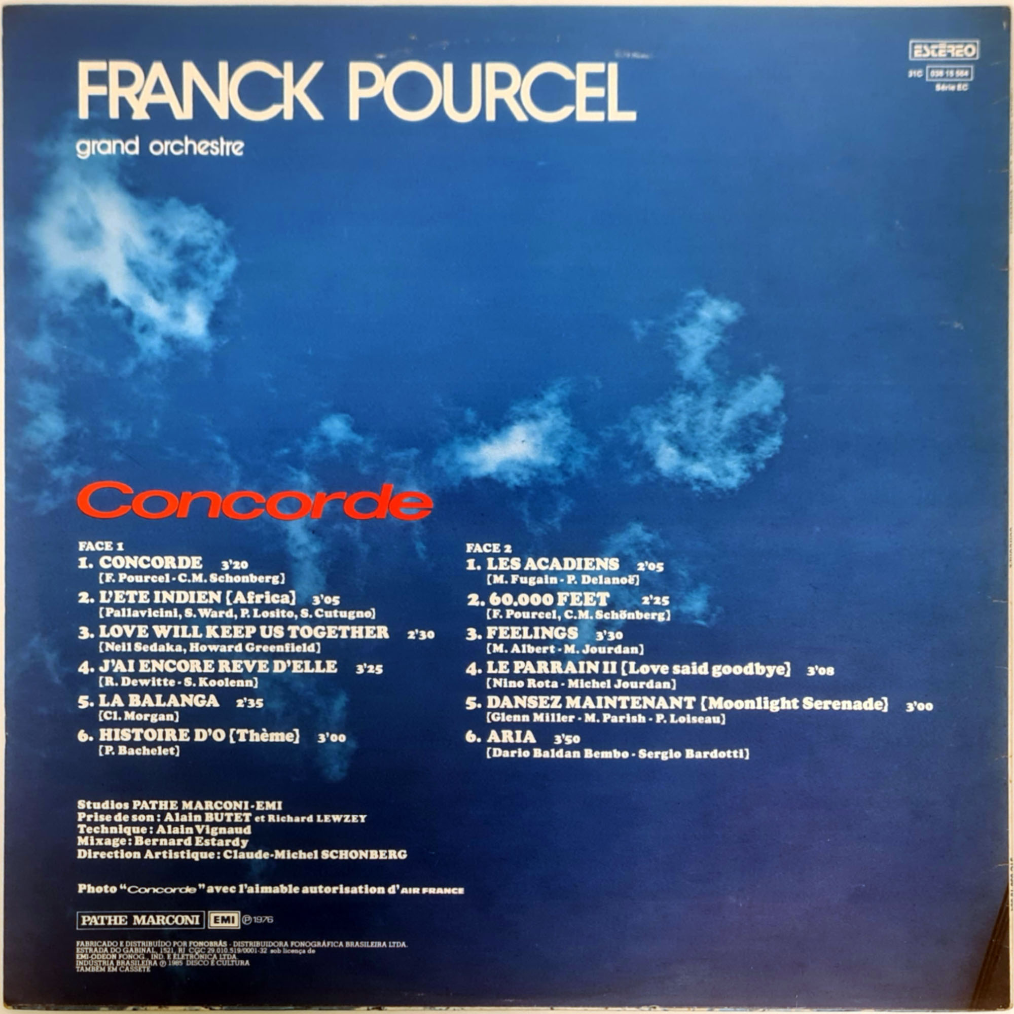 LP Franck Pourcel - Concorde - Disco de Vinil 1975 - Hm - Sua loja de ...