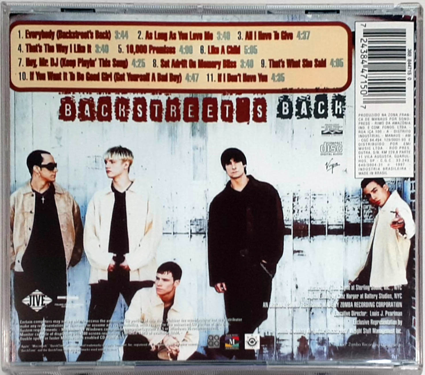 CD Backstreet Boys - Backstreet's Back - 1997 - Hm - Sua loja de discos ...
