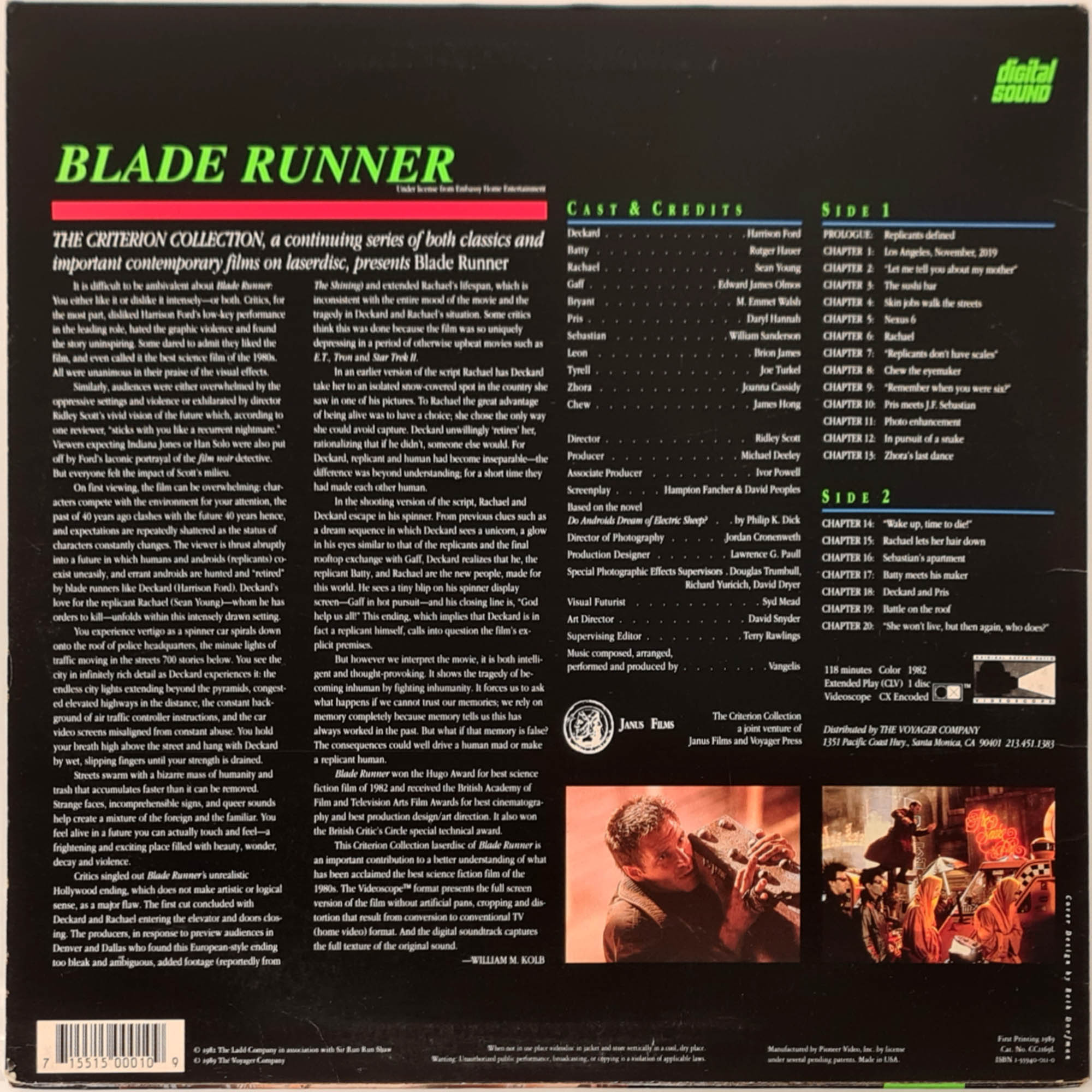 Laserdisc LD Filme - Blade Runner - Importado - Hm - Sua loja de discos ...
