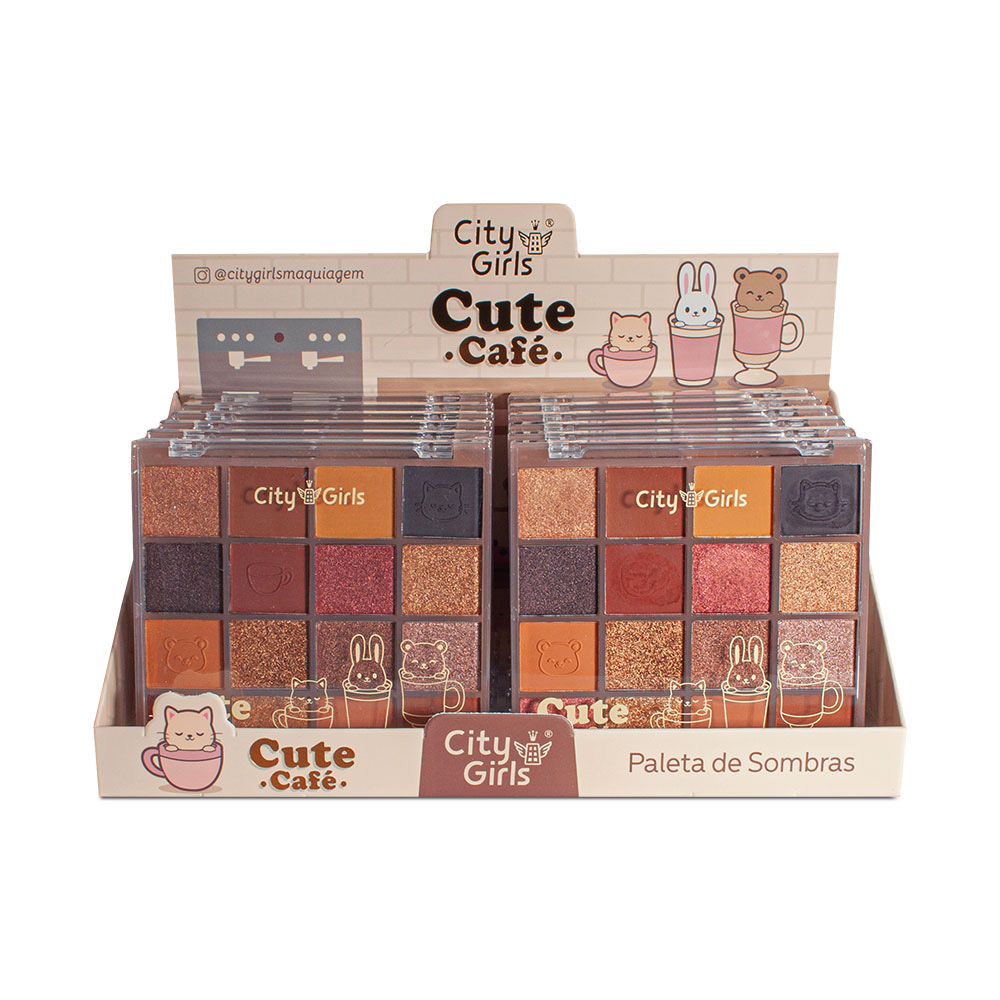 Box Paleta de Sombras Cute Café - Loja City Girls