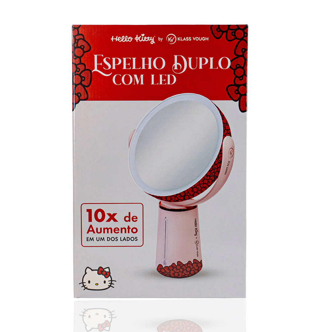 Espelho de Mesa LED Duplo Hello Kitty 10x Aumento | BMHK-01 - Klass ...