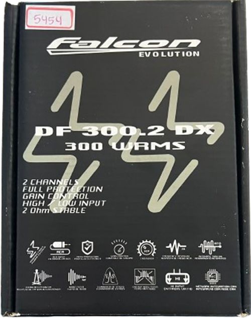 MODULO FALCON DF 300.2 DX 300 RMS 2 CH FIO - Oficina Som Car Audio