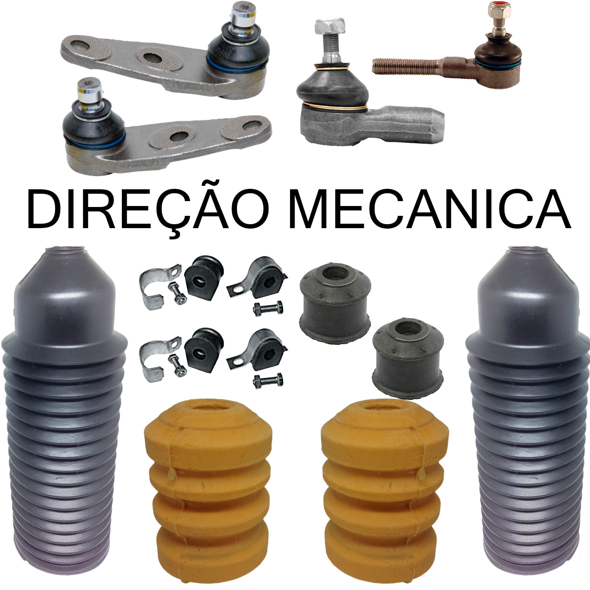 Kit Batente Pivo Terminal Bucha Direção Estabilizador Gol G3 G4 ...