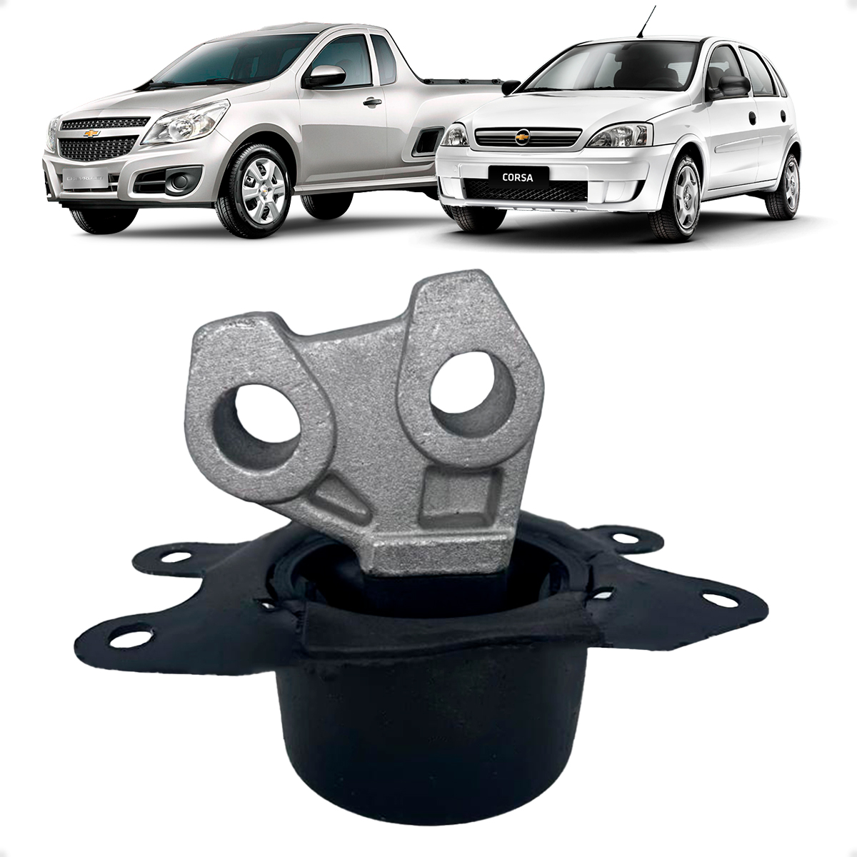Coxim Motor Dianteiro Esquerdo com Suporte Novo Corsa Meriva Montana ...