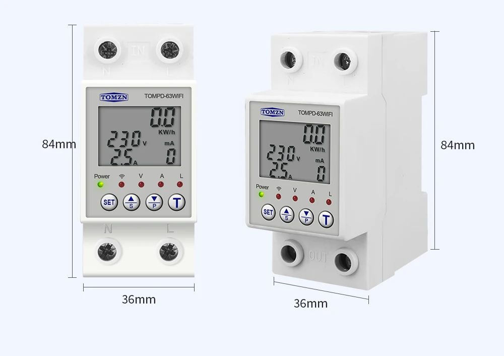 Smart Life Tuya Wi-Fi Disjuntor, Reclosable, Medidor de Energia ...