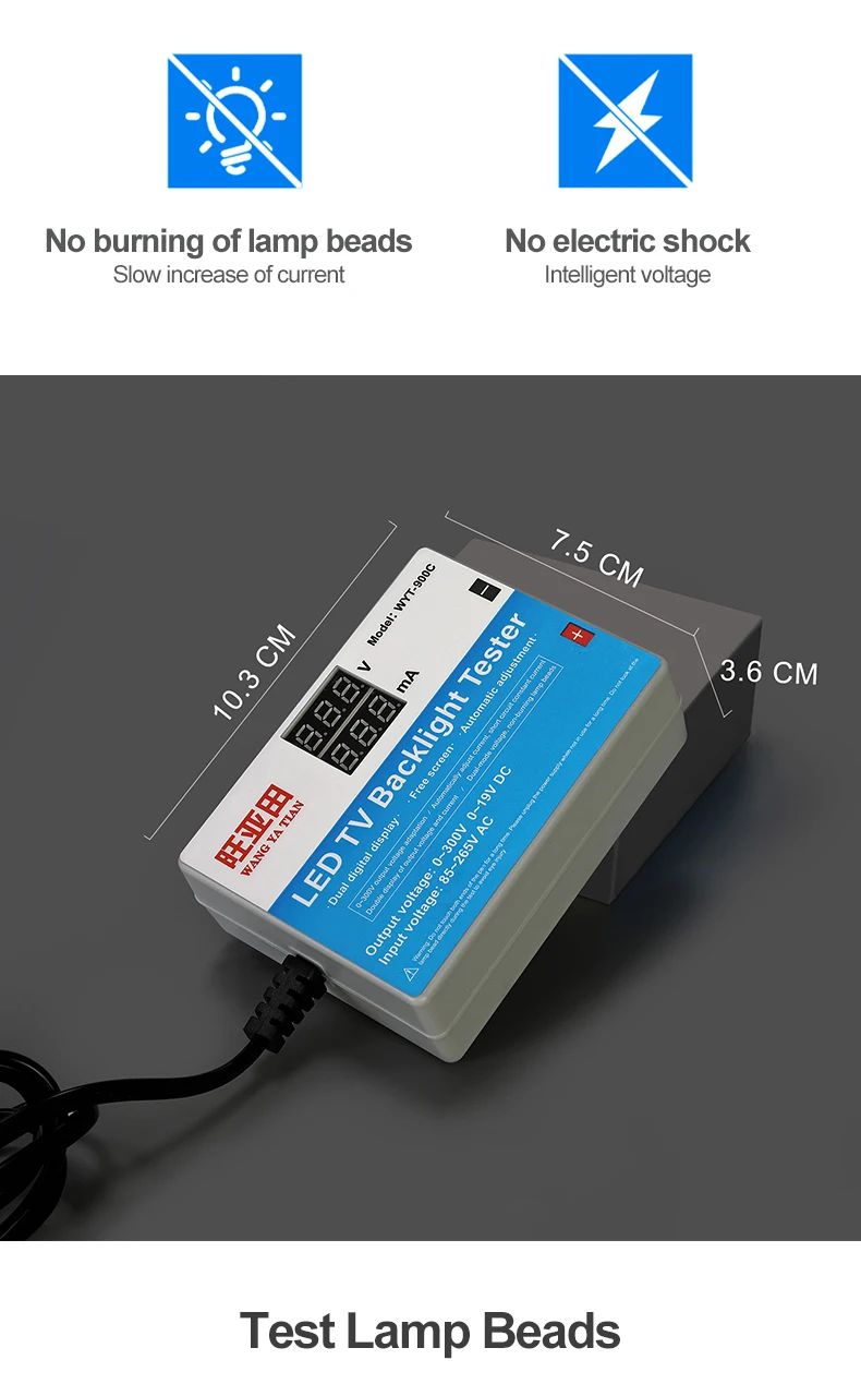 LED TV Backlight Tester, Teste de Tensão e Corrente Multipurpose Screen ...