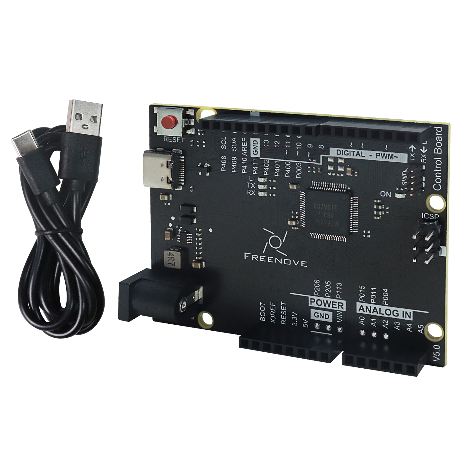Placa de controle Freenove V5 para Arduino UNO R4 WiFi Mini, Arm Cortex-M4, ESP3 - IGBT SOLUTIONS