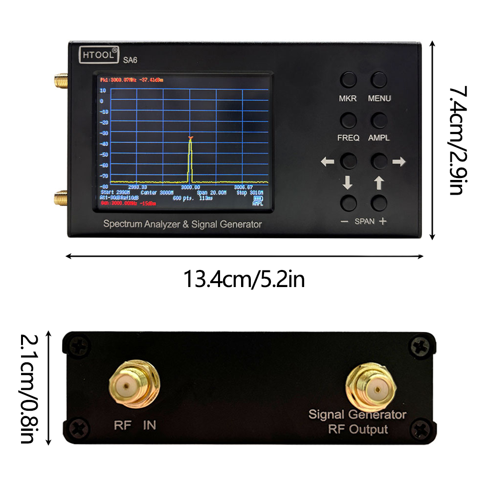 Fonte de Sinal RF HTOOL-SA6 – Analisador de Espectro Portátil, Gerador ...