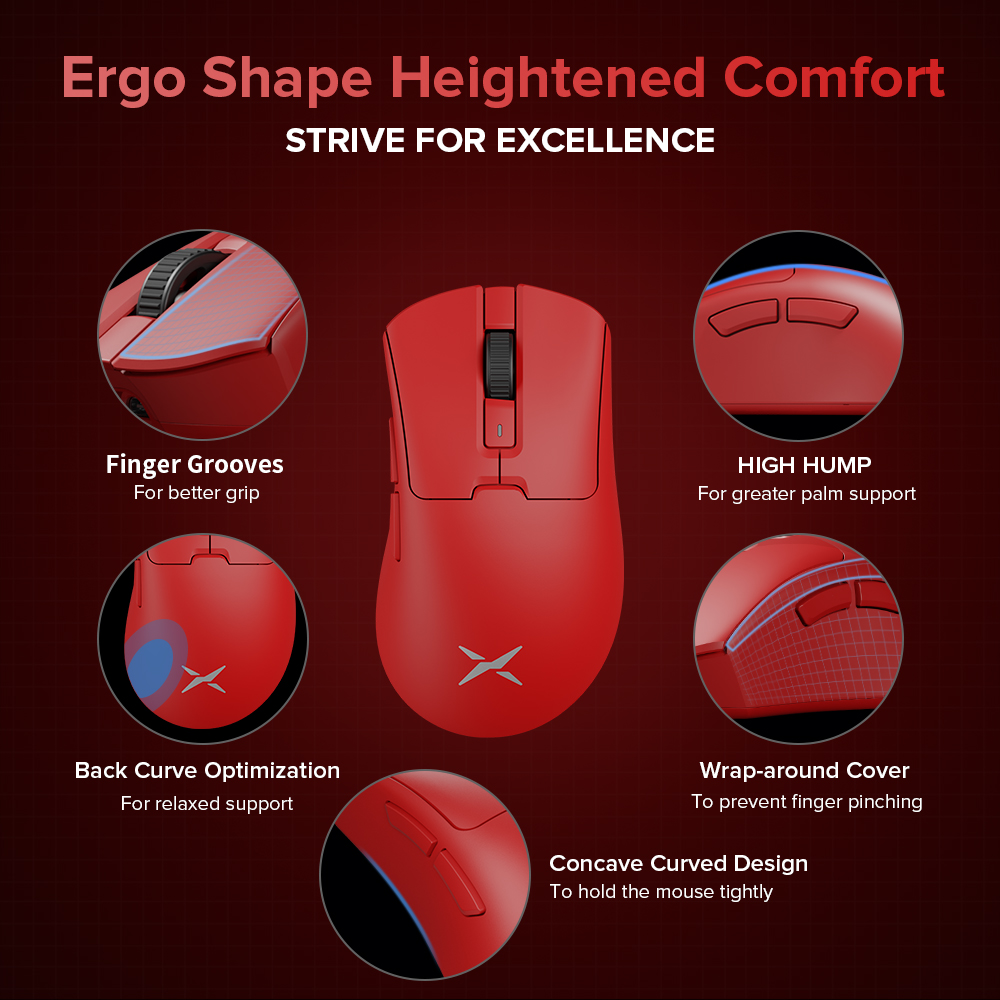 Mouse Gamer Delux M900 Pro Sem Fio – Ergonômico, 8K de Taxa de Pesquisa ...