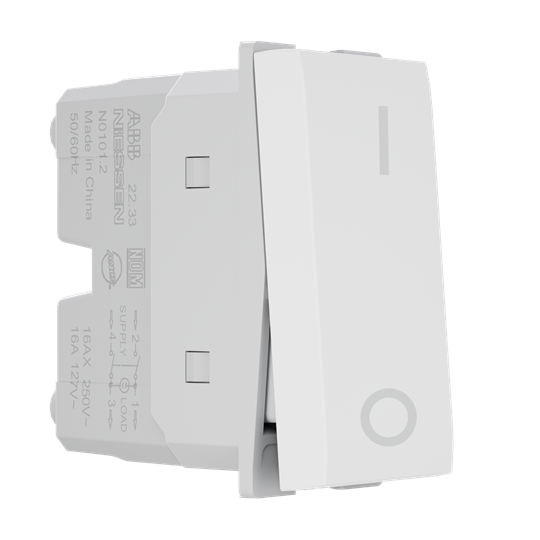 Modulo Interruptor Bipolar simples 16a 110-250v 1 modulo branco Origen n0101.2 bl - abb - HG ...