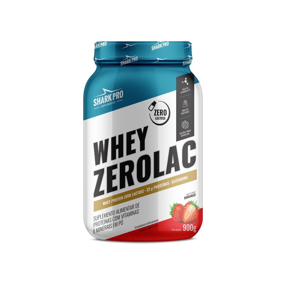 Whey Protein 100% Zerolac ( Zero Lactose ) 900g - Shark Pro - CHARK PRODUTOS NATURAIS E ...