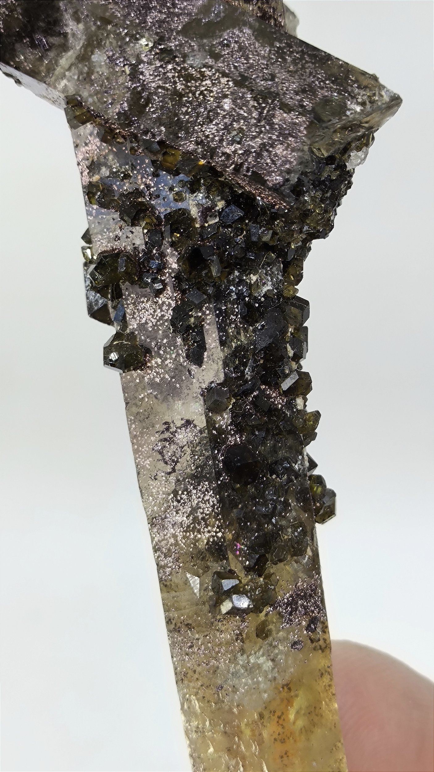 Quartzo com Uvitas e Goethita - Macla Minerais