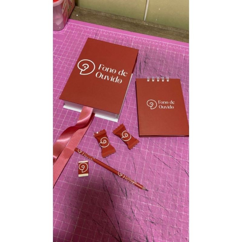 10 kits caderno A6 + caixa 12x18 Ambos Personalizados - Studio Cartonarte