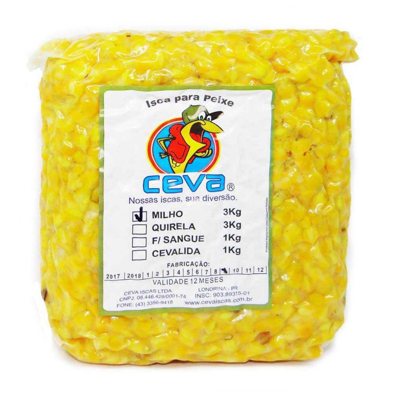 Kit c/ 2 Milho Cozido 3Kg cada - Loja Martinelli Pesca Náutica