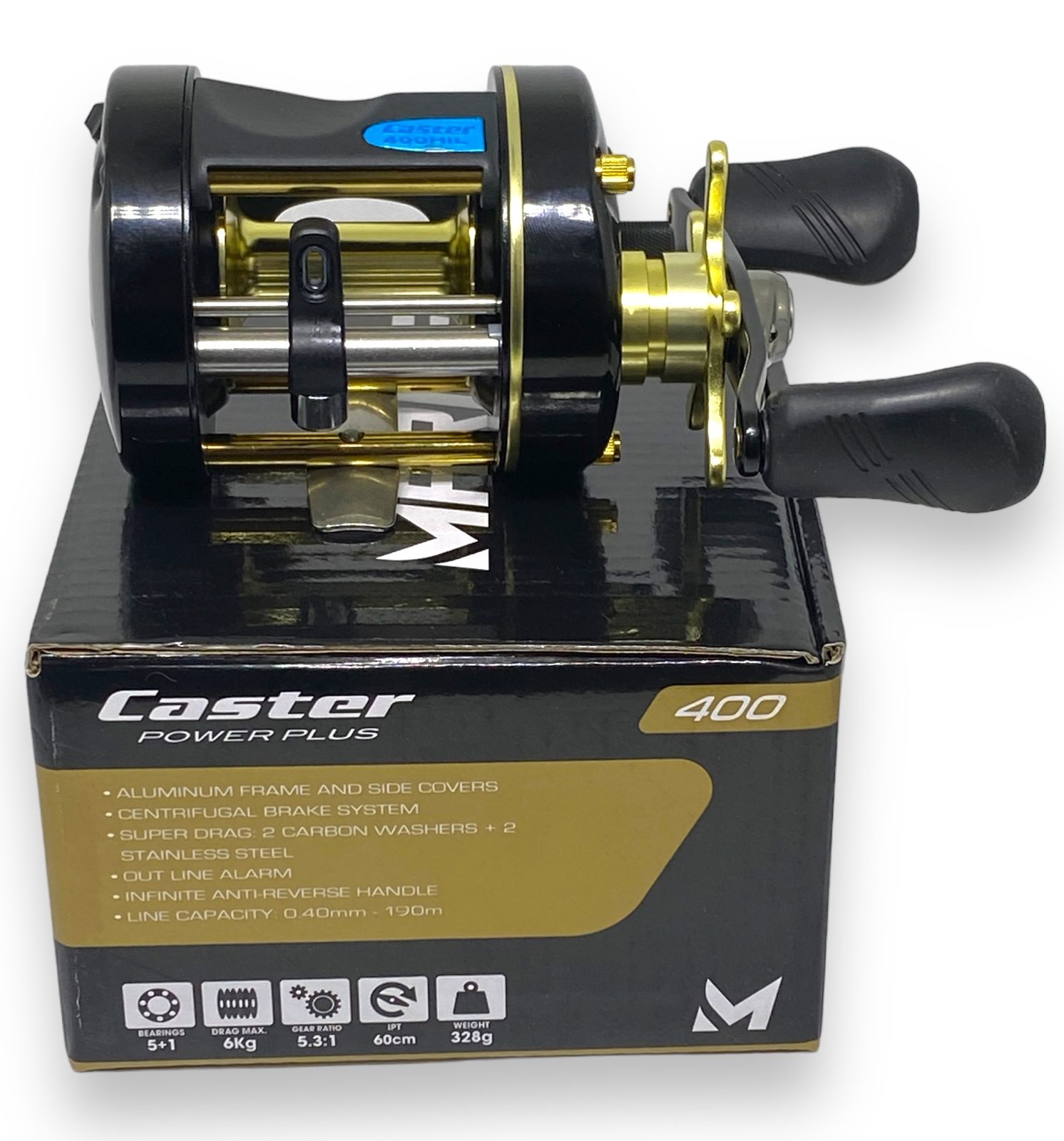Carretilha Marine Sports Caster Power Plus 400 HIL 6ROL 5.3:1 ...