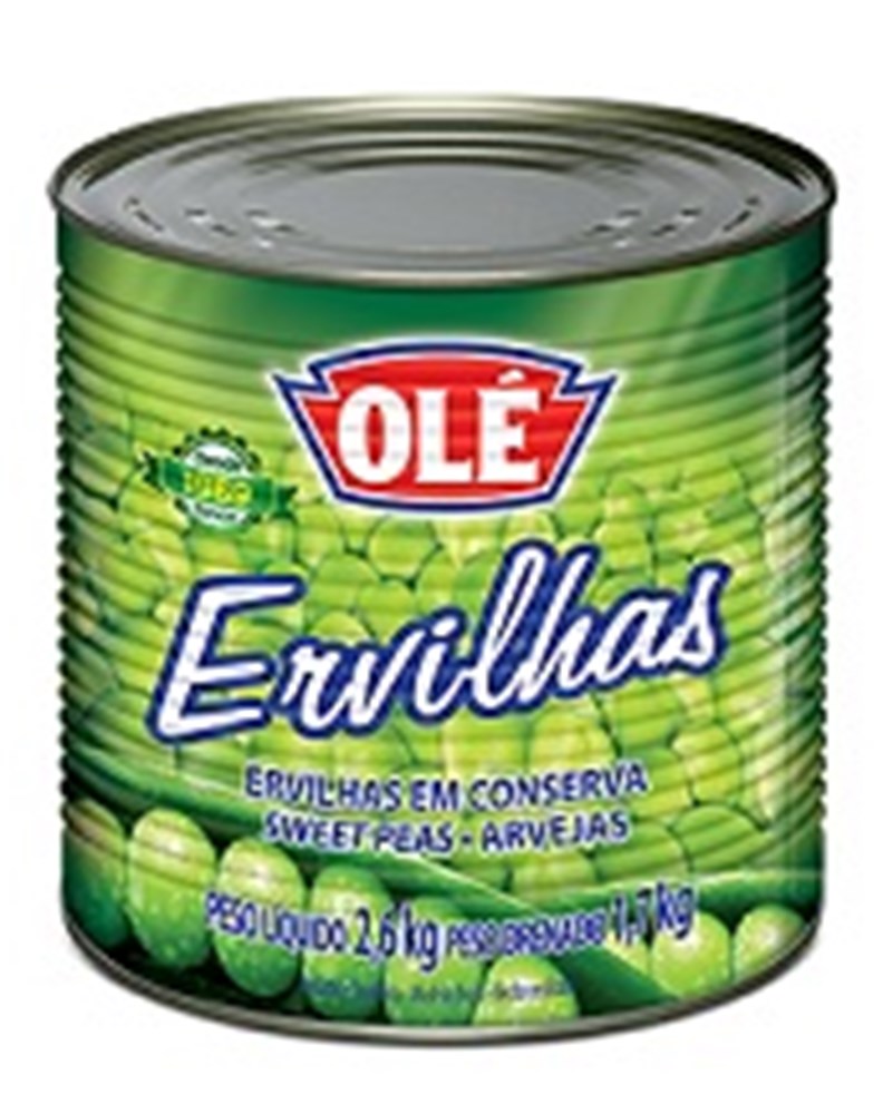 Ervilha em Conserva Lata 2,6 kg - Olé - Rara Distribuidora de Alimentos