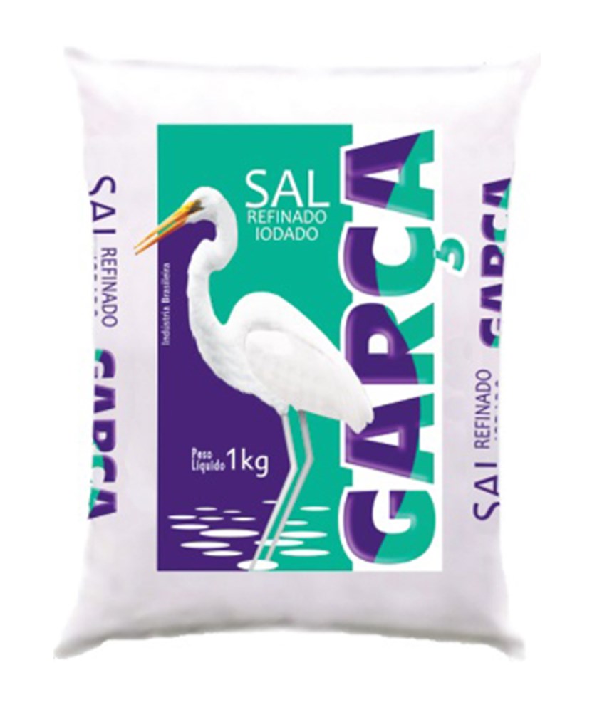 Sal Refinado Pacote 1 kg - Garça - Rara Distribuidora de Alimentos