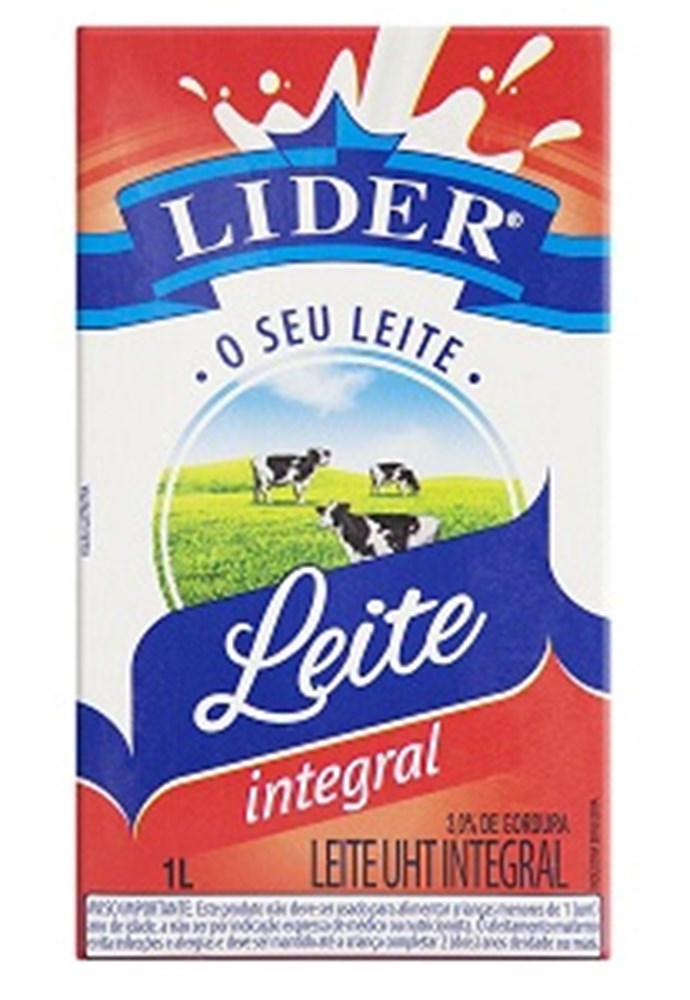 Leite Integral Unidade 1 lt - Líder - Rara Distribuidora de Alimentos