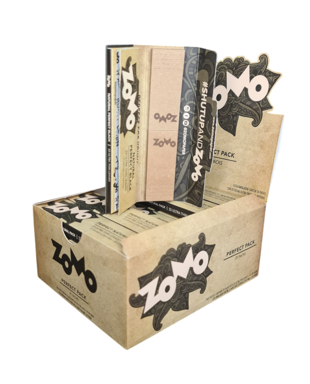 Seda Zomo Perfect Pack Brown com piteira - Vende demais