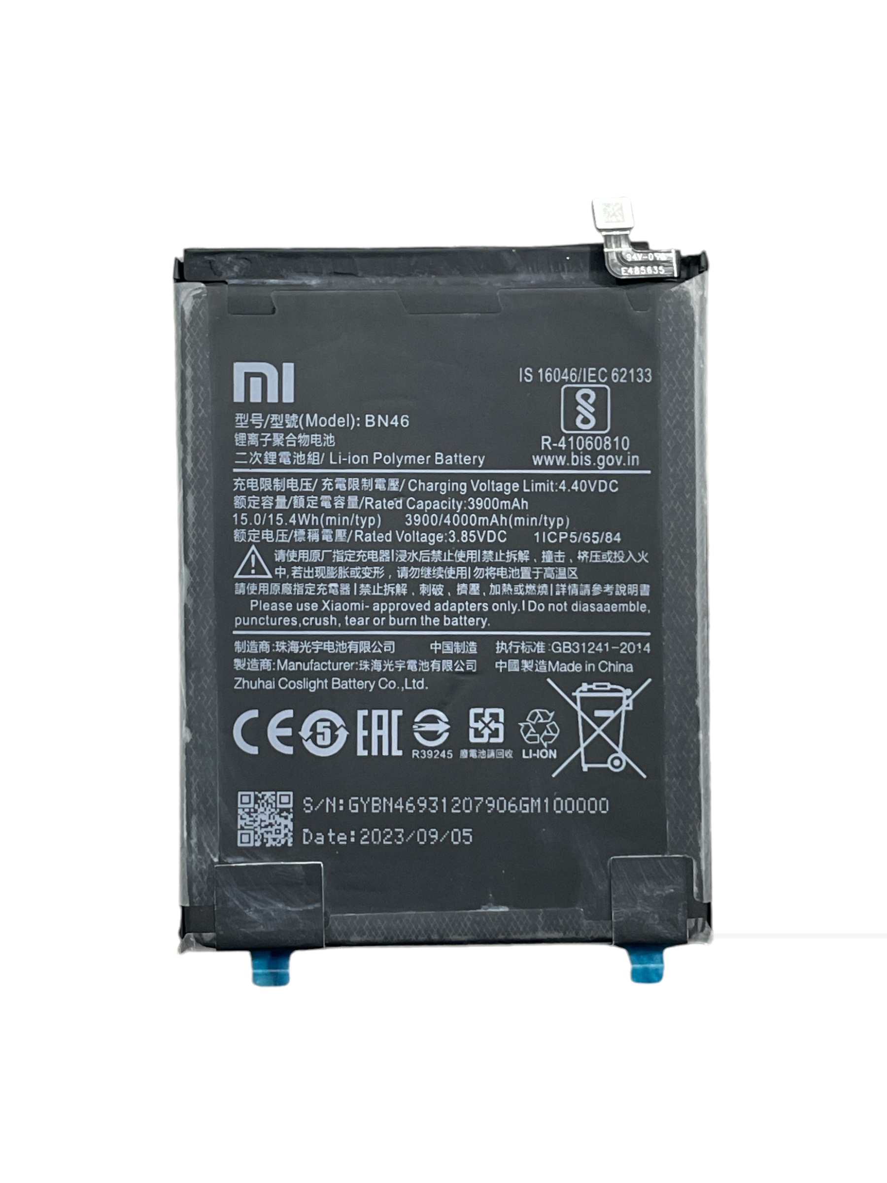 Bateria Xiaomi Redmi 7 - Note 6 - Note 8 - 8T BN46 Original OEM - 5G Parts Distribuidora