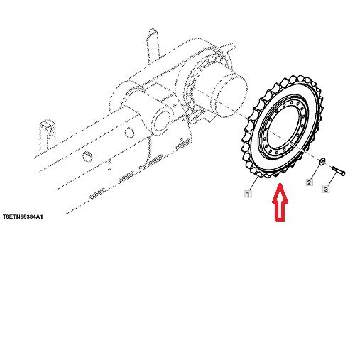 Roda Motriz John Deere,Case 87574039,CB01472810 - Agromec Parts