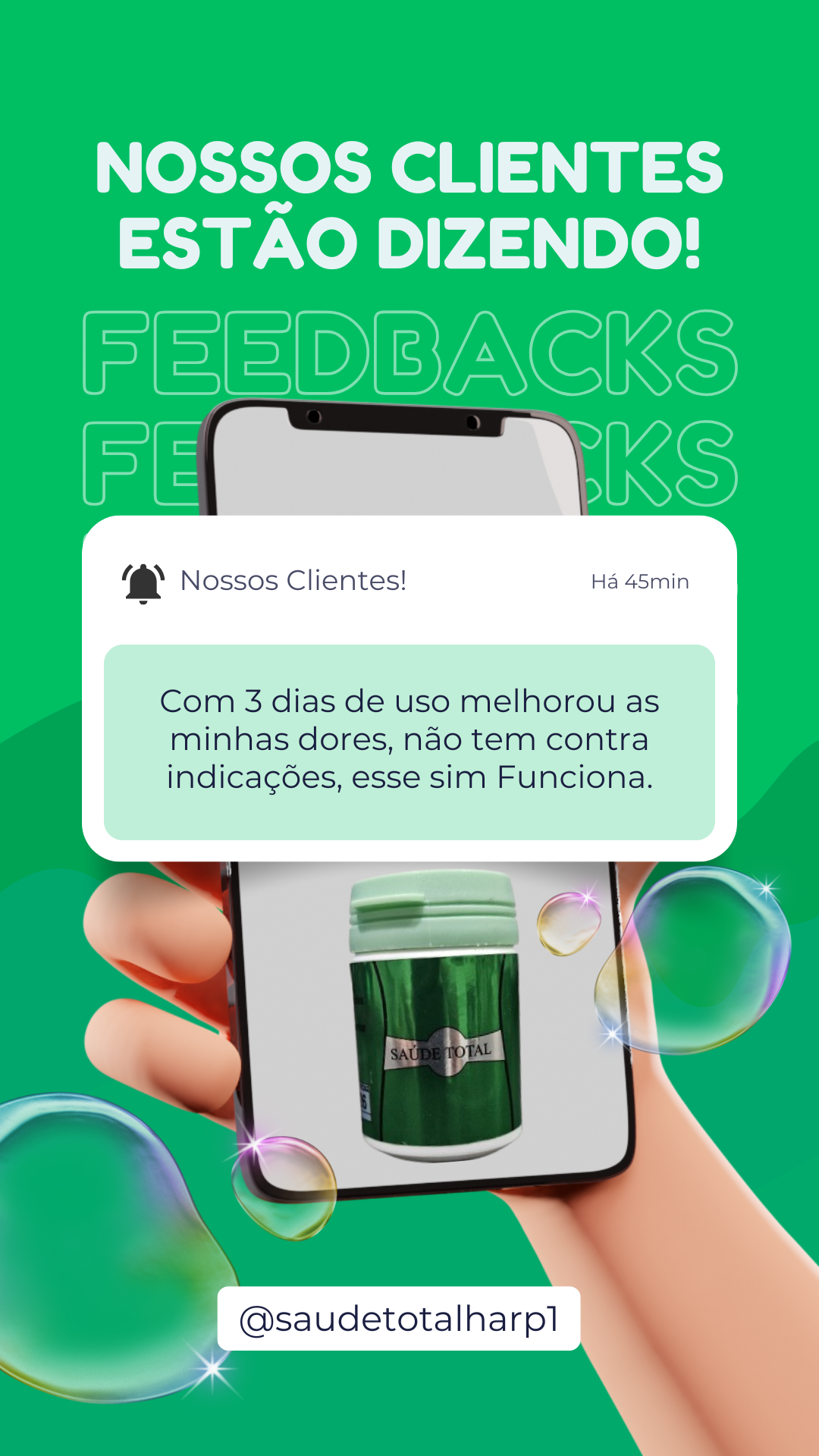 SAÚDE TOTAL HARP 100mg combo 10 potes - SIMOES MK DIGITAL LTDA