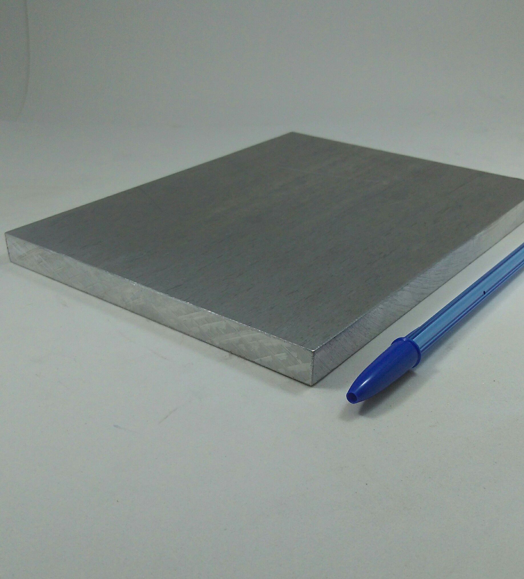 chapa de alumínio lisa 1/2" = 12,70mm = 1,27cm - Alumínio Alure