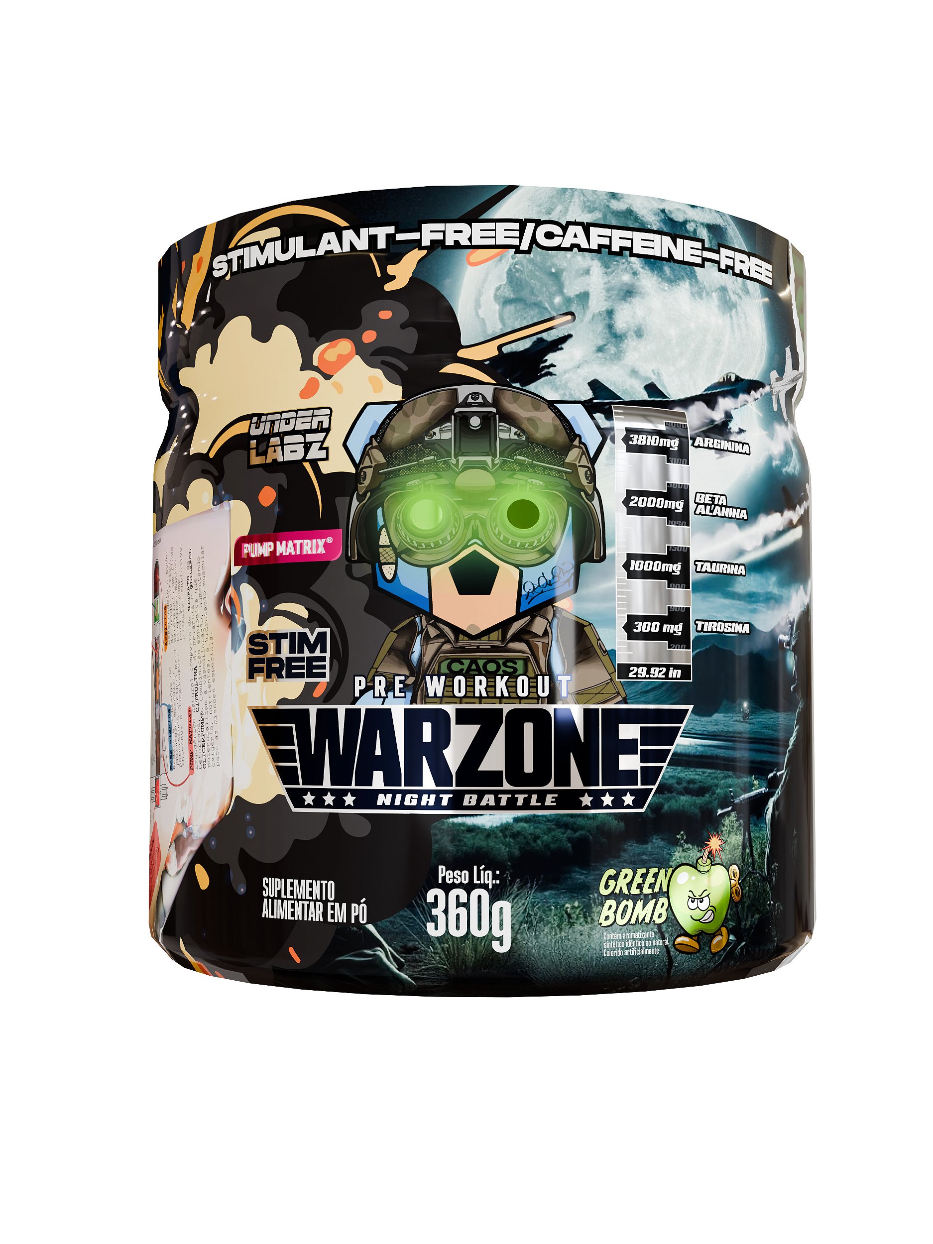 Warzone Night Battle 360g Under Labz - Fast Fit Suplementos